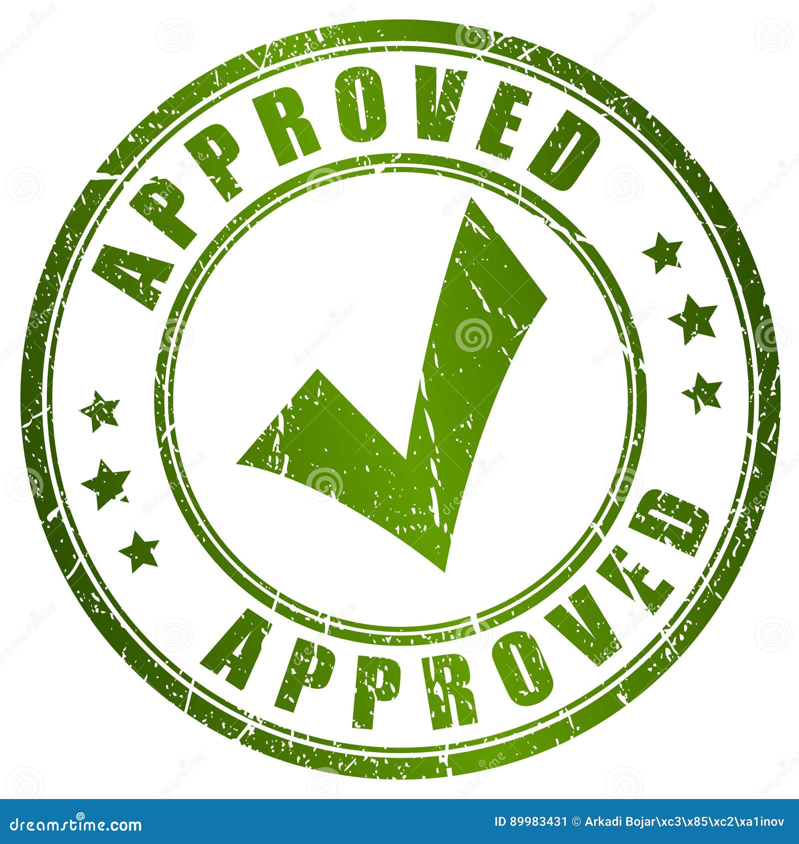 Sello aprobado de la señal ilustración del vector. Ilustración de ...
