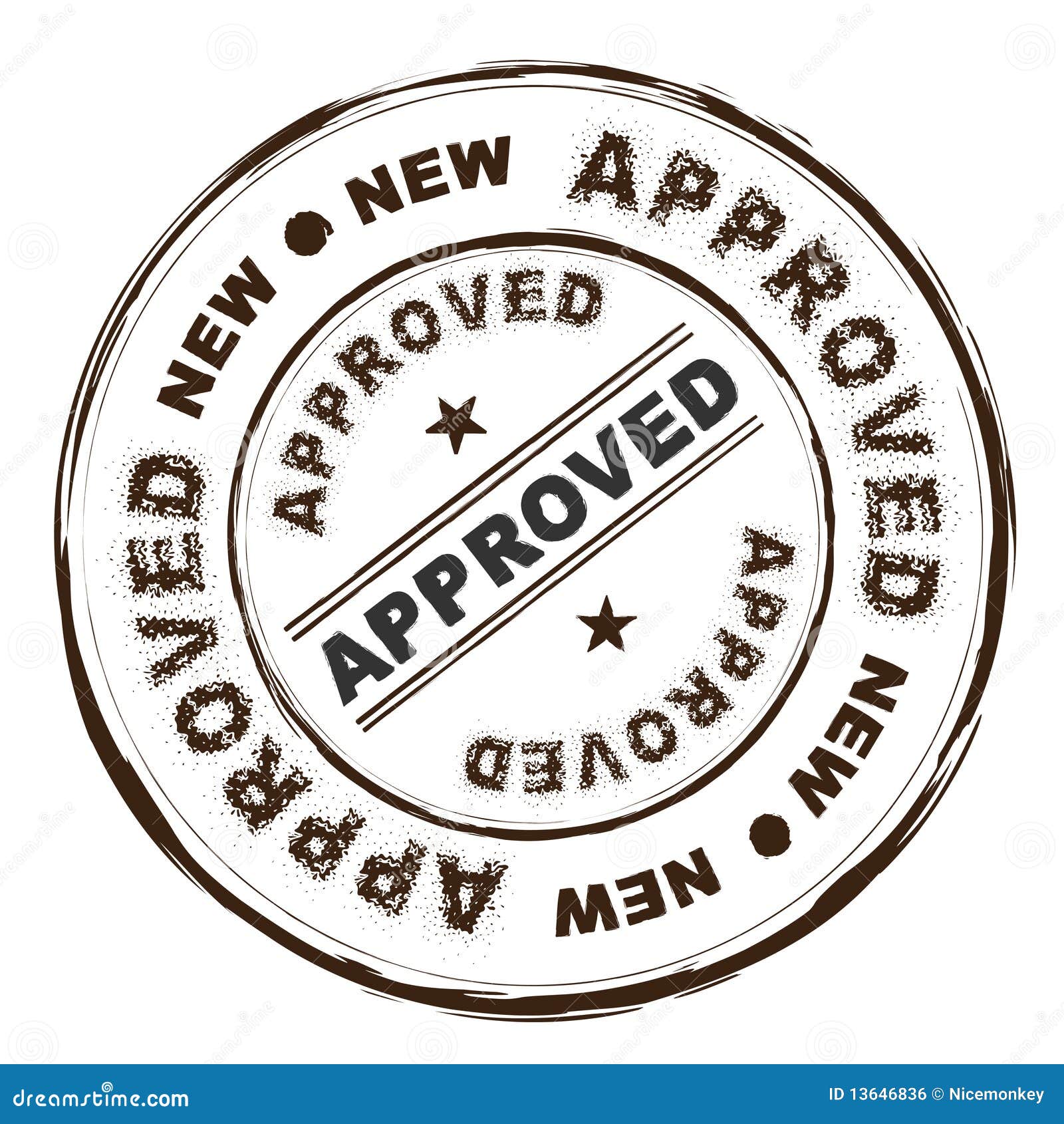 Sello aprobado de la tinta stock de ilustración. Ilustración de muestra ...