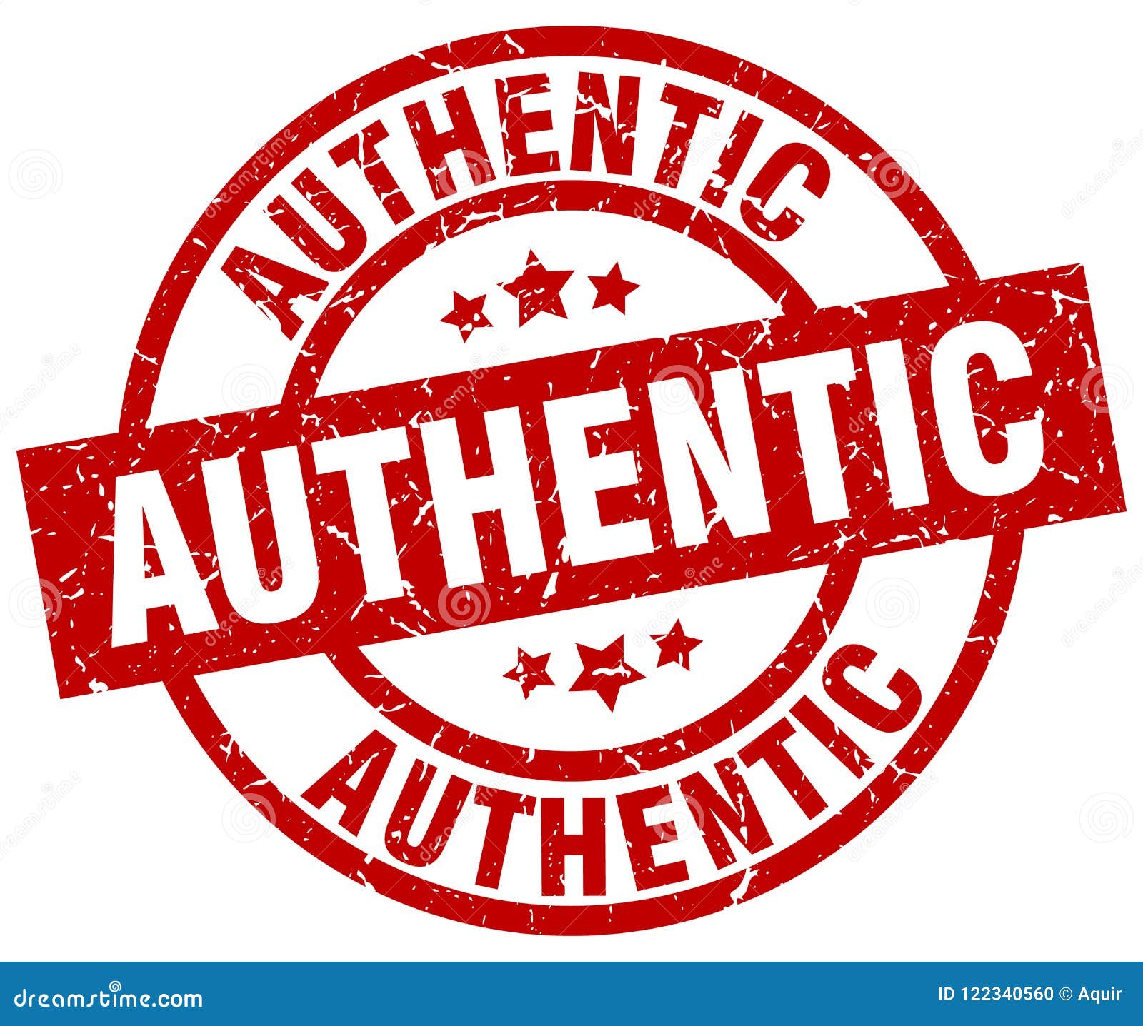 Sello auténtico ilustración del vector. Ilustración de vector - 122340560