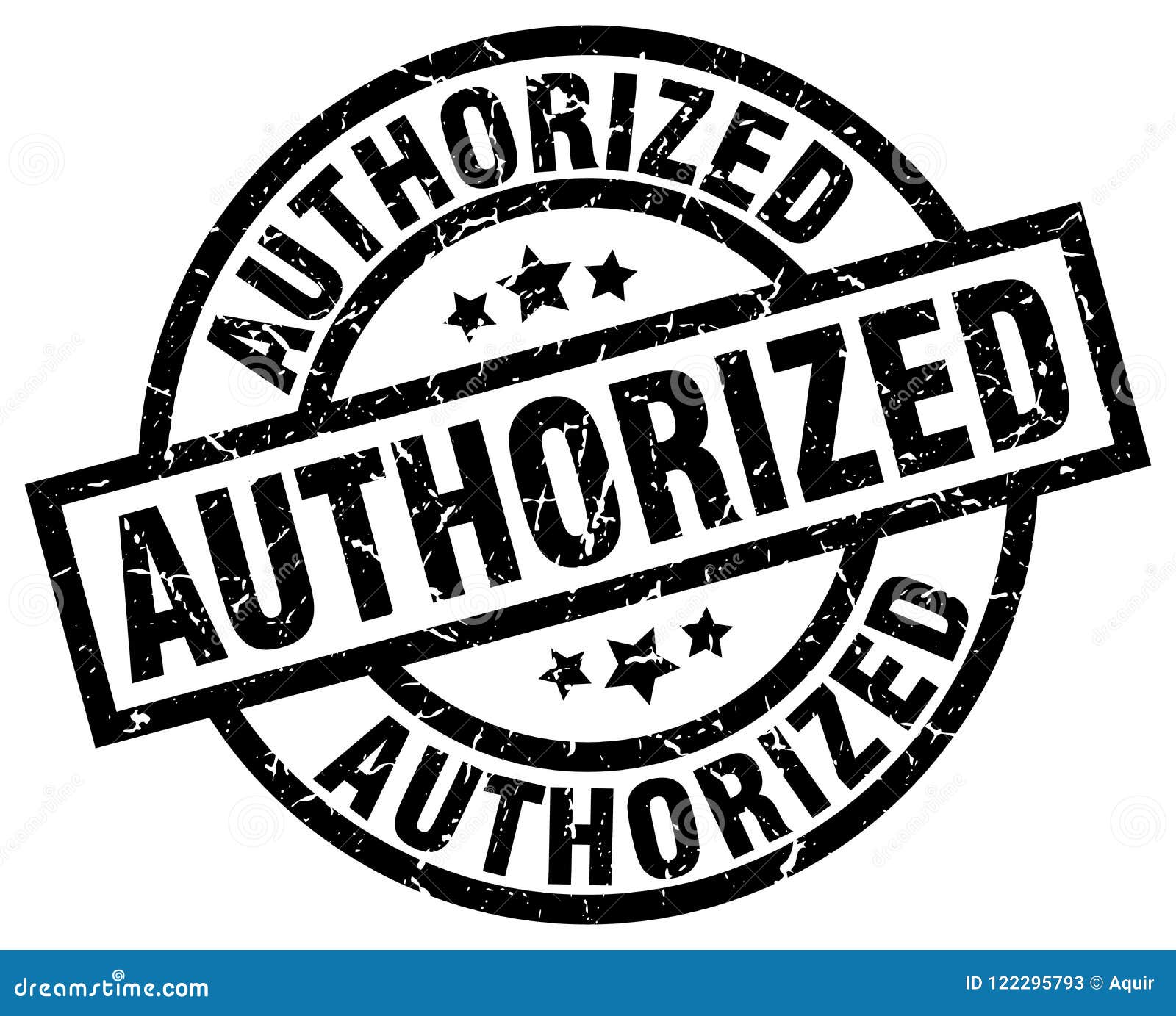 Sello autorizado ilustración del vector. Ilustración de aislado - 122295793