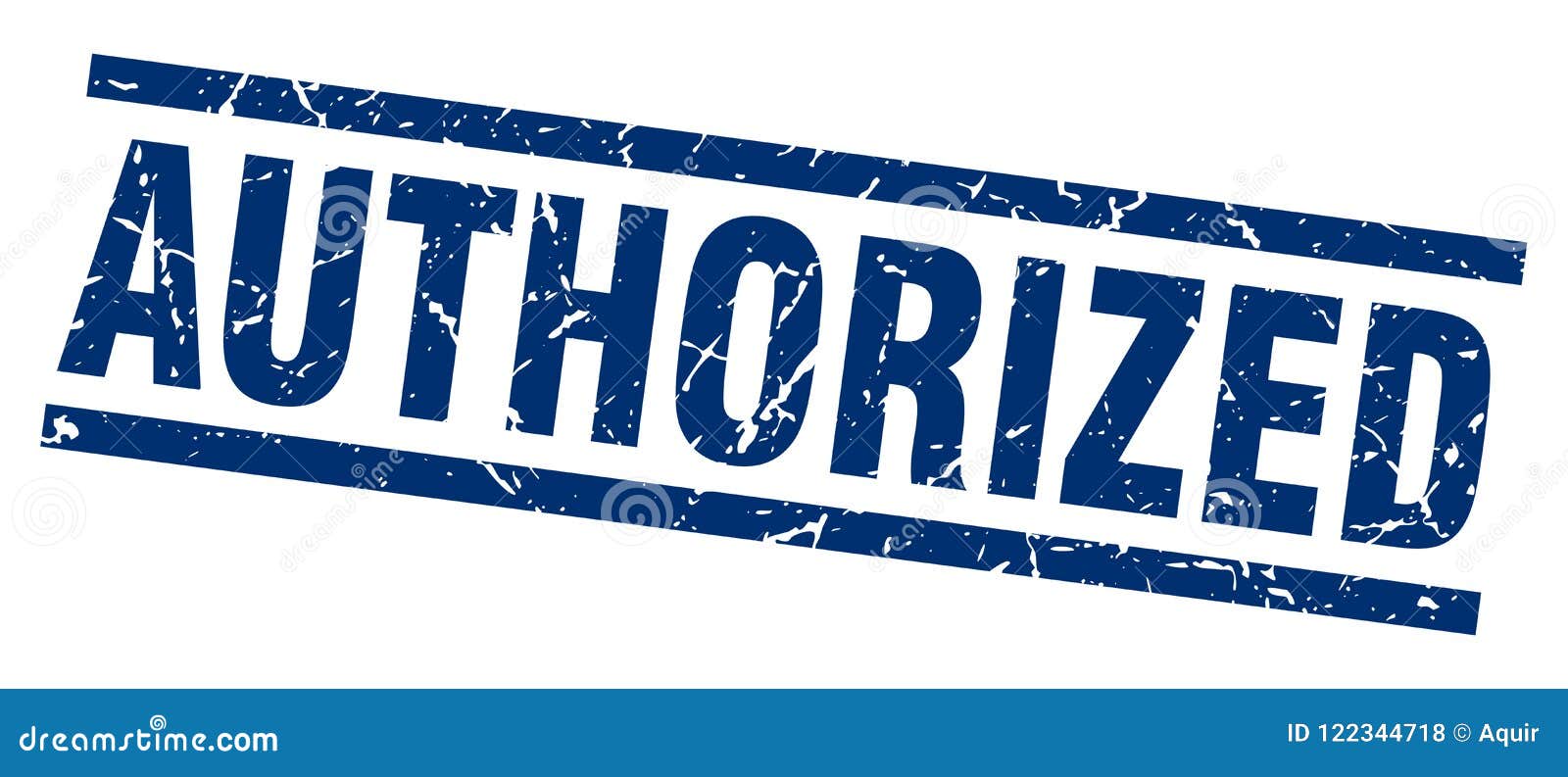 Sello autorizado ilustración del vector. Ilustración de cuadrado ...