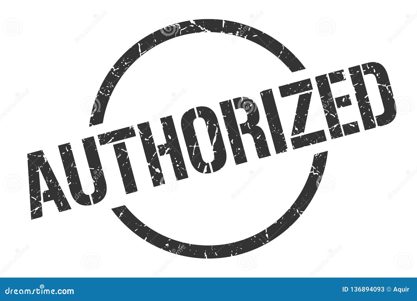 Sello autorizado ilustración del vector. Ilustración de muestra - 136894093