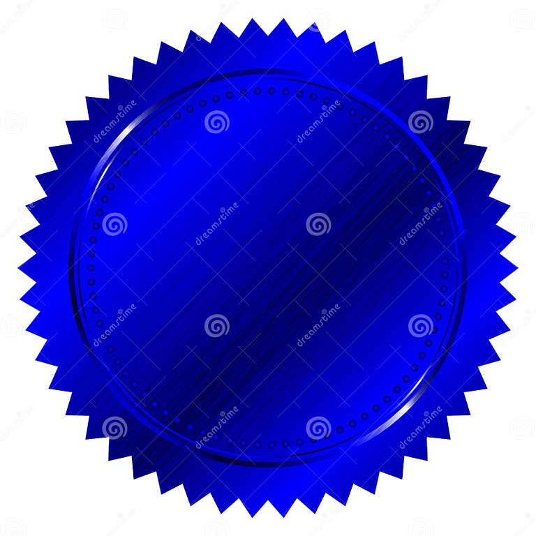 Sello azul ilustración del vector. Ilustración de sello - 24971036