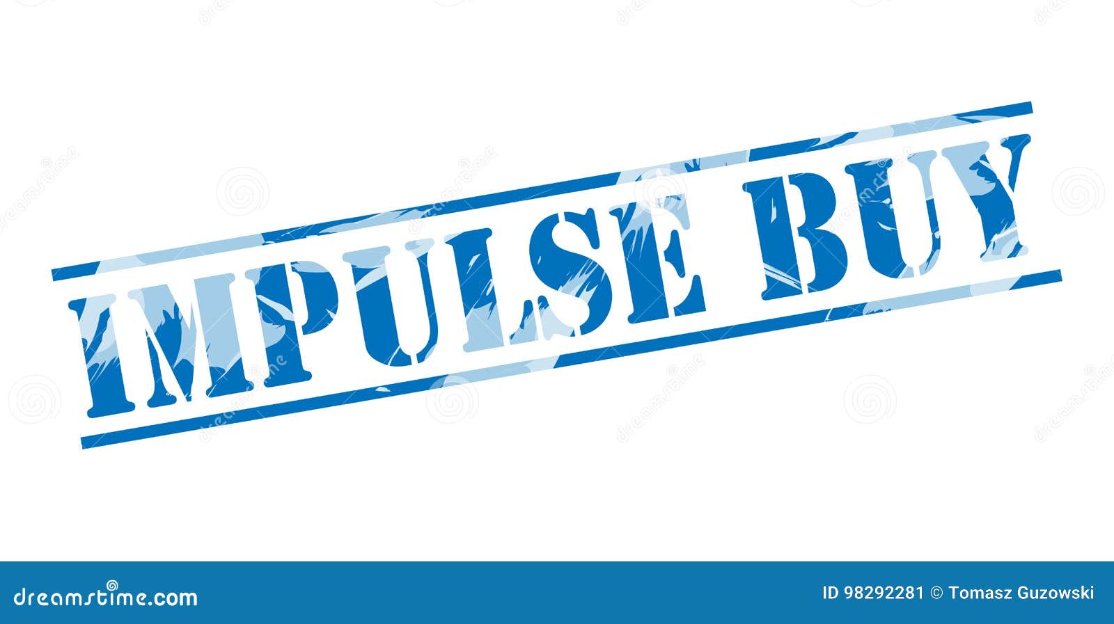 Sello Azul De La Compra De Impulso Stock de ilustración - Ilustración ...