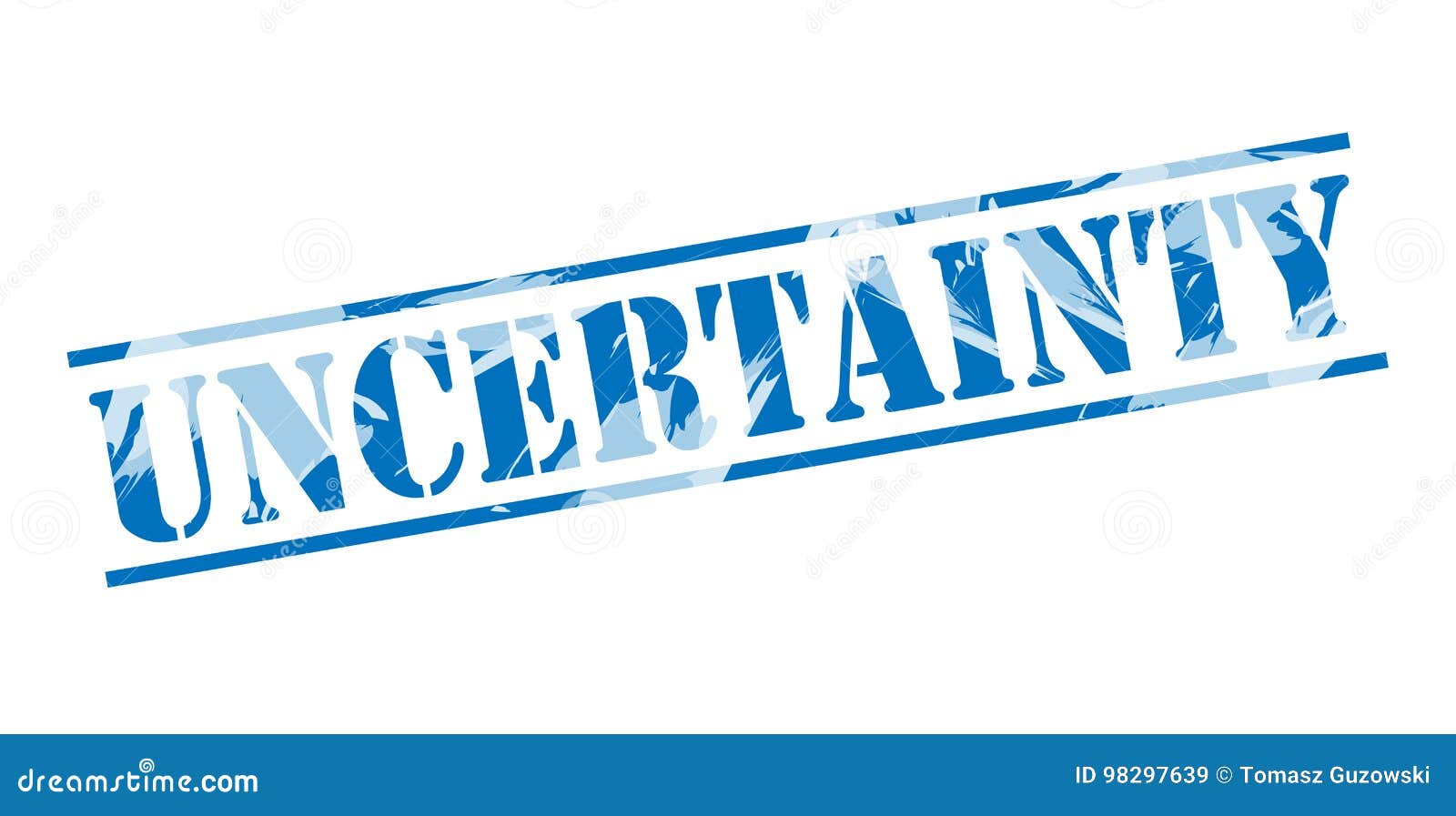 Sello Azul De La Incertidumbre Stock de ilustración - Ilustración de ...