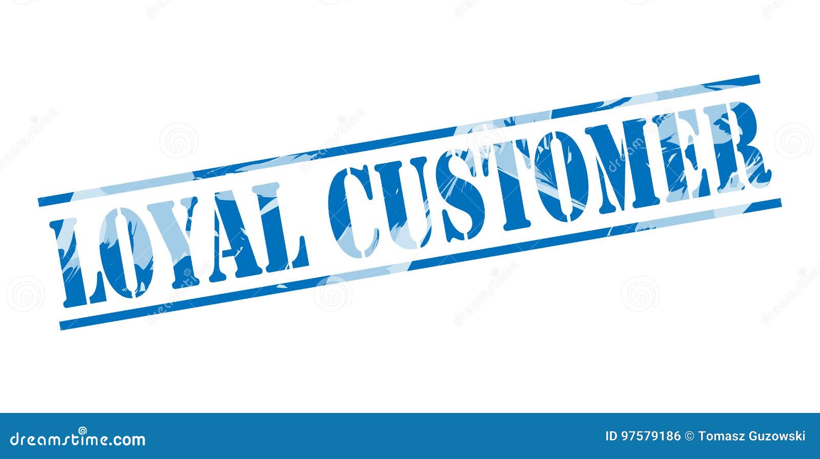 Sello Azul Del Cliente Fiel Stock de ilustración - Ilustración de leal ...