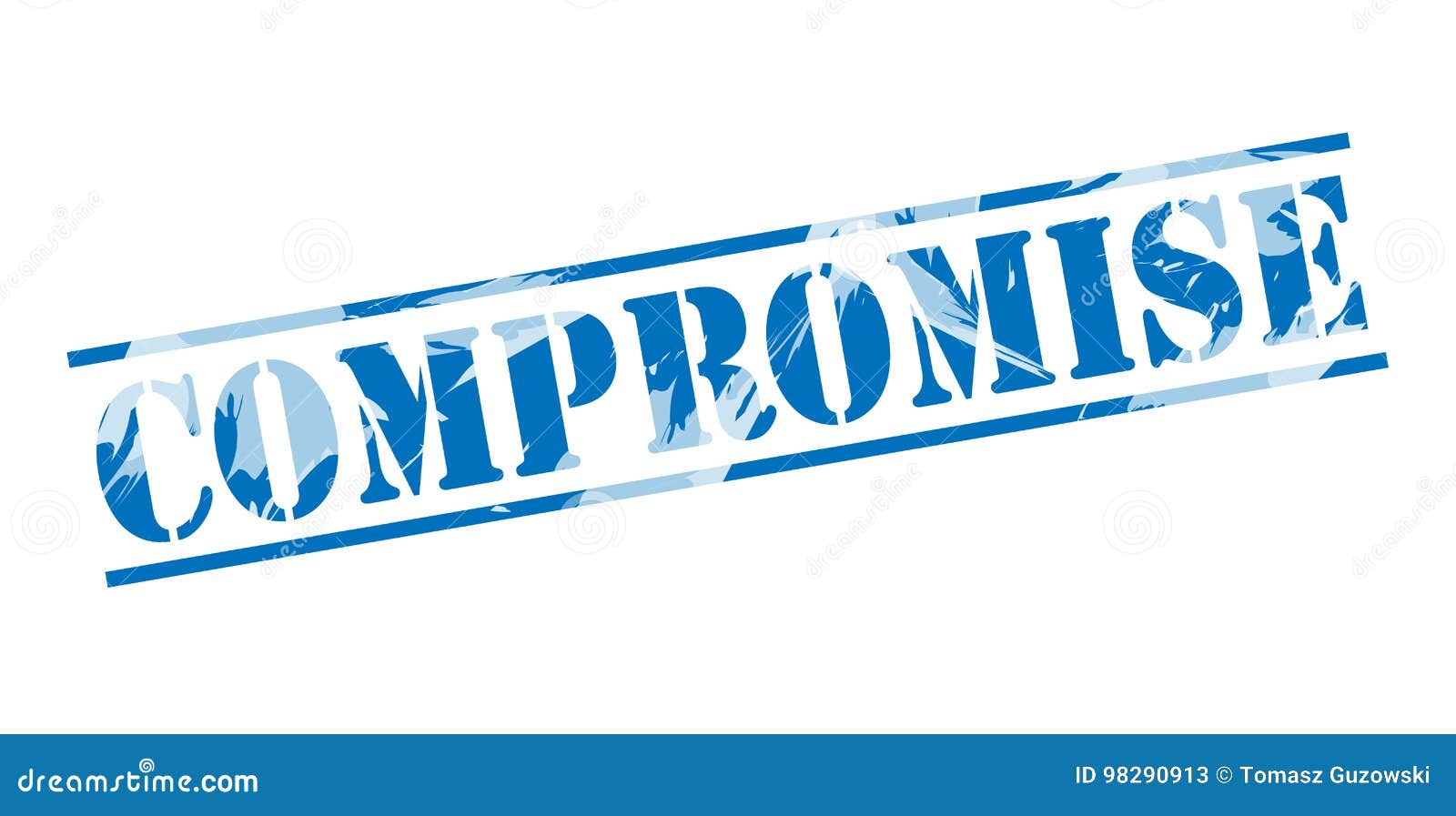 Sello azul del compromiso stock de ilustración. Ilustración de fondo ...