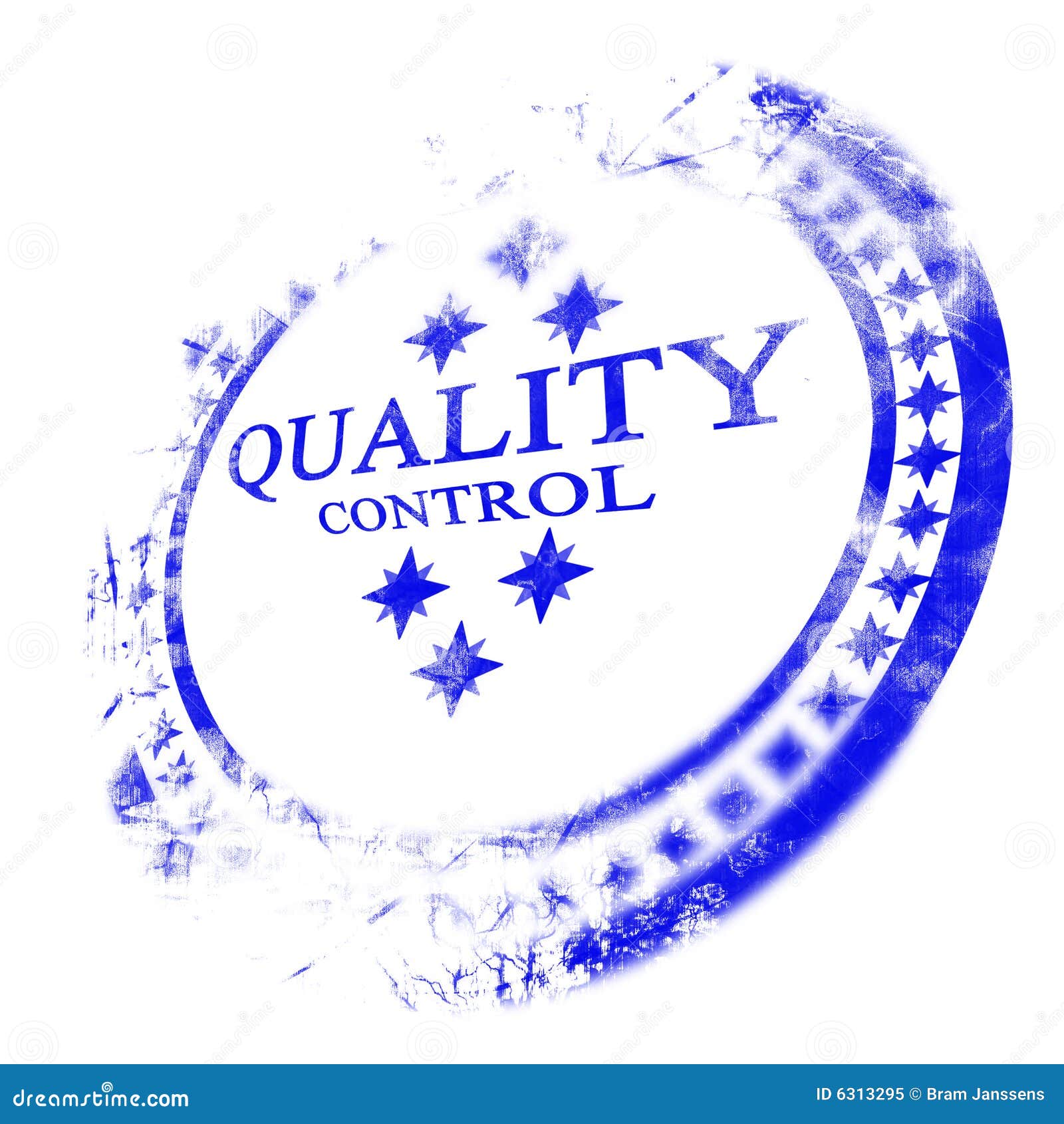 Sello Azul Del Control De Calidad Stock de ilustración - Ilustración de ...