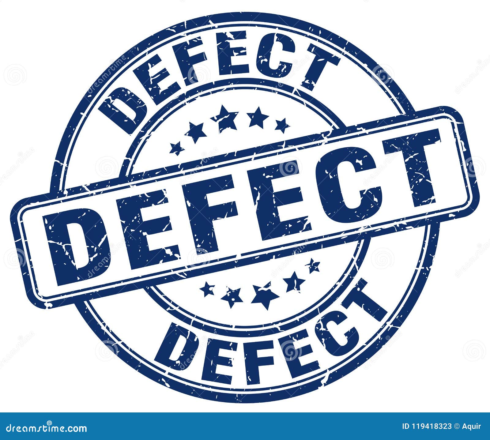 Sello azul del defecto ilustración del vector. Ilustración de vendimia ...