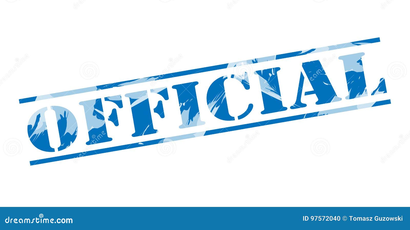 Sello azul oficial stock de ilustración. Ilustración de caucho - 97572040