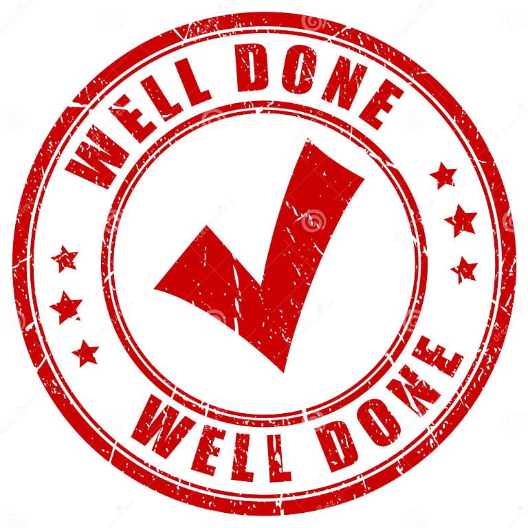 Sello bien hecho ilustración del vector. Ilustración de aviso - 53225896