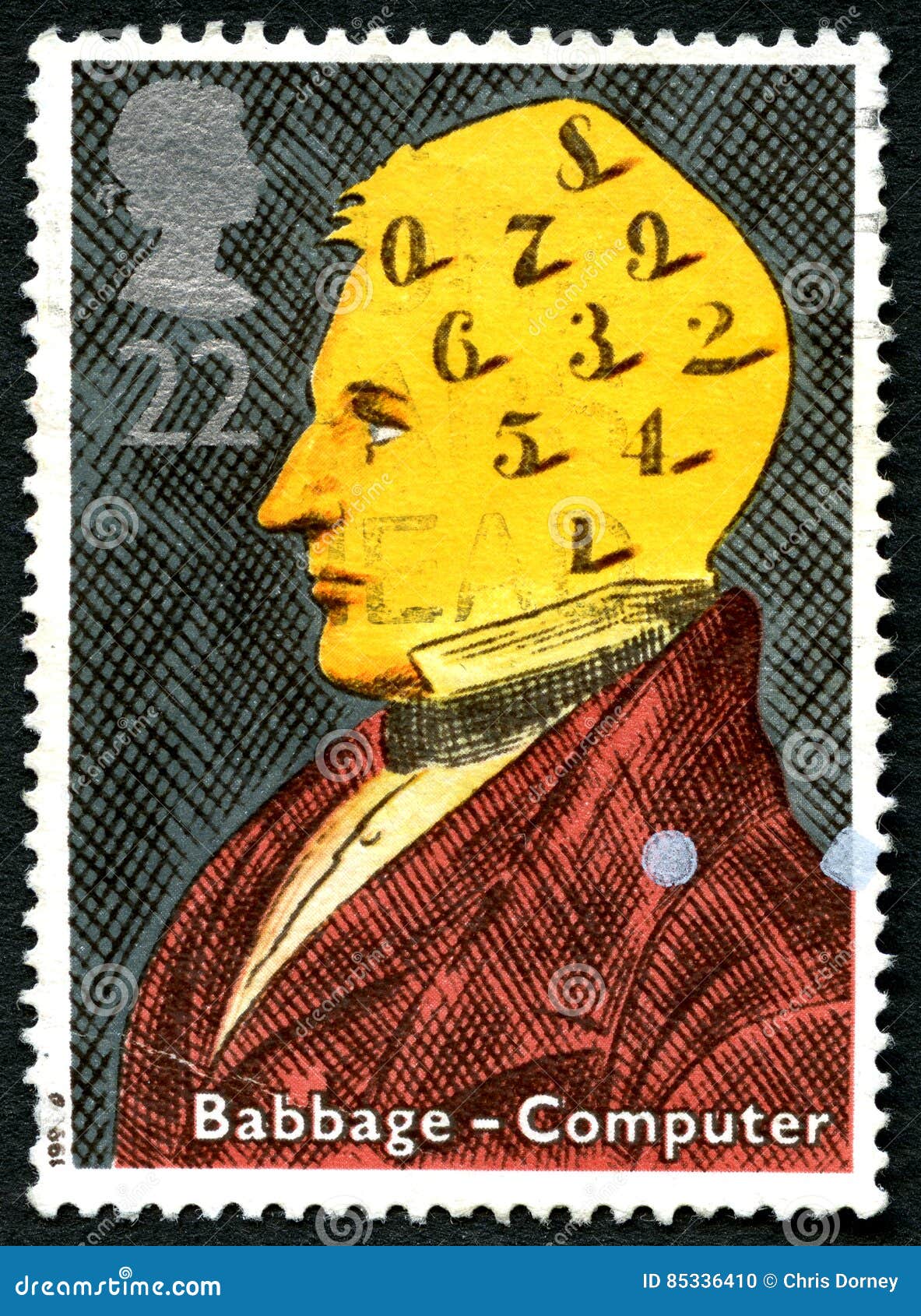 Sello BRITÁNICO De Charles Babbage Imagen editorial - Imagen de ...
