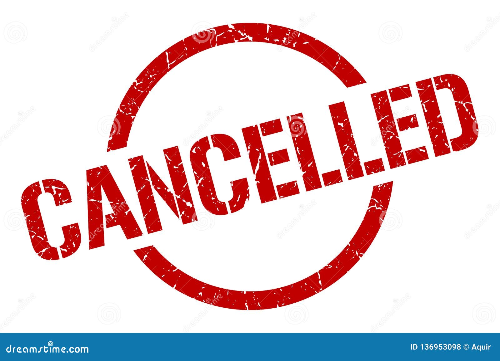 Sello cancelado ilustración del vector. Ilustración de redondo - 136953098