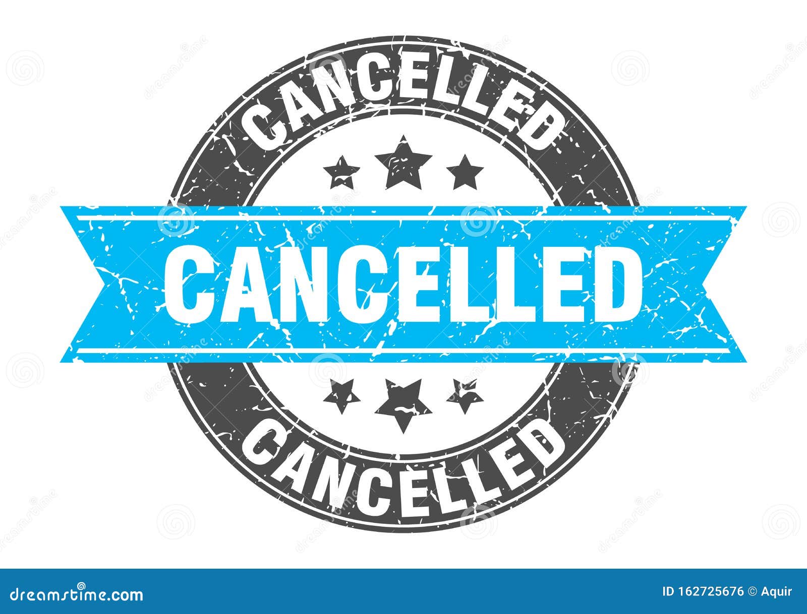 Sello cancelado ilustración del vector. Ilustración de azul - 162725676