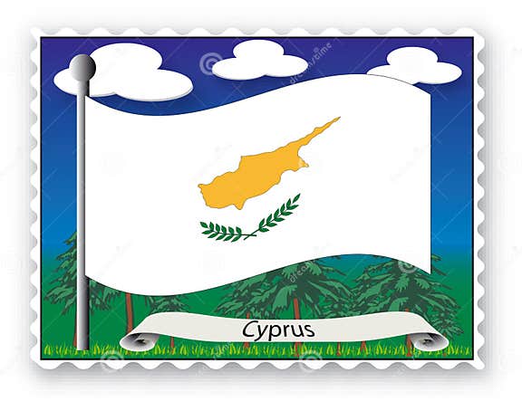 Sello Chipre ilustración del vector. Ilustración de postal - 3429357