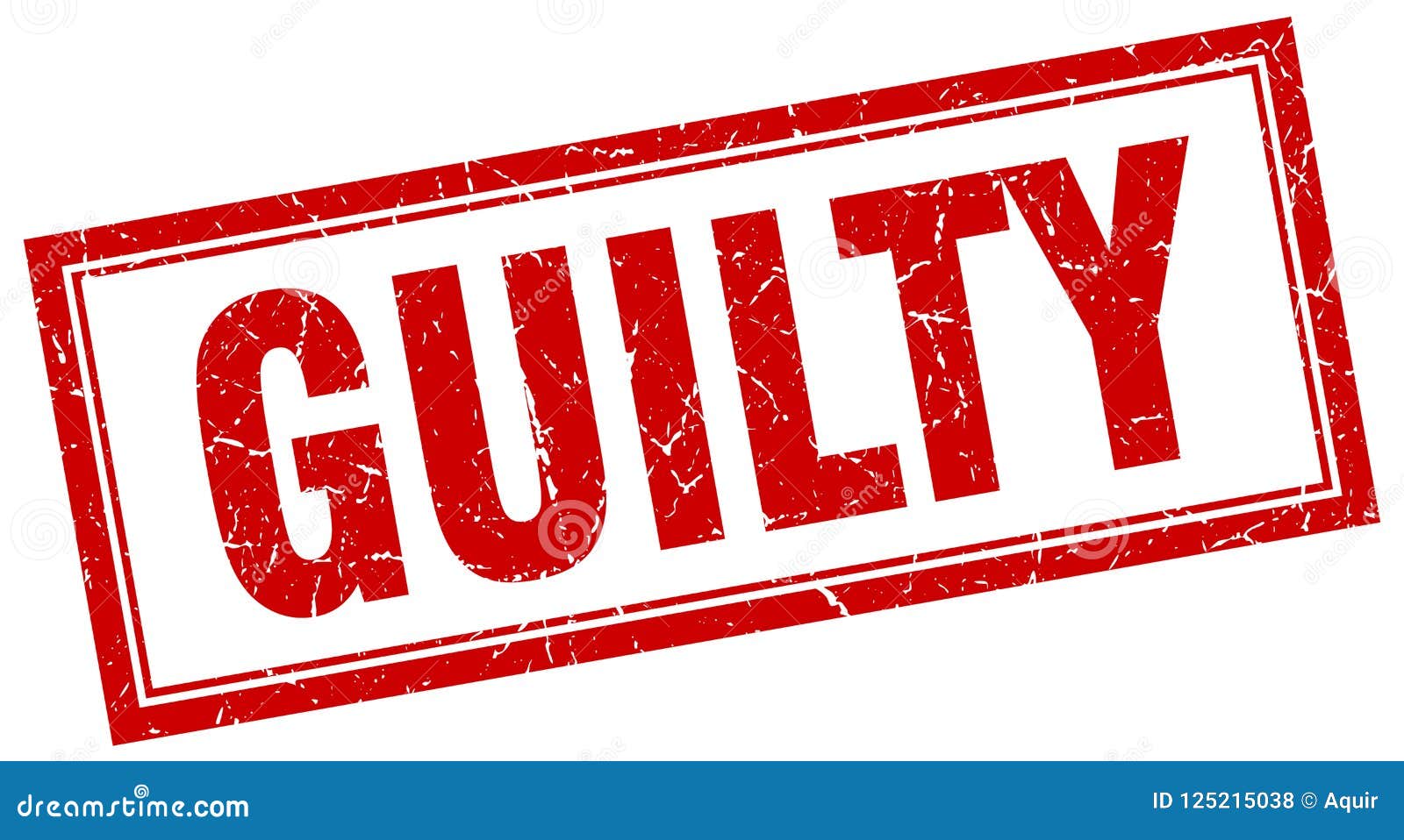 Sello culpable ilustración del vector. Ilustración de rojo - 125215038