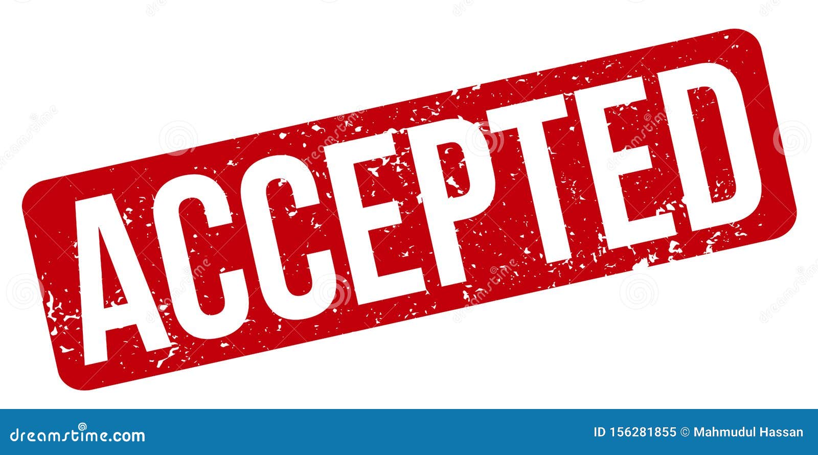 Sello De Goma Aceptado - Vector Ilustración del Vector - Ilustración de ...