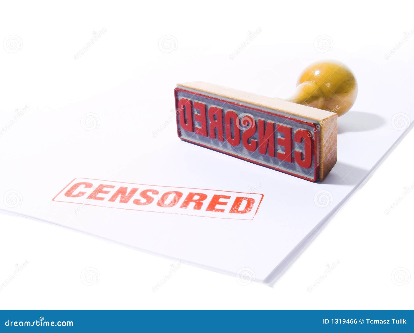 Sello de goma CENSURADO foto de archivo. Imagen de secretaria - 1319466