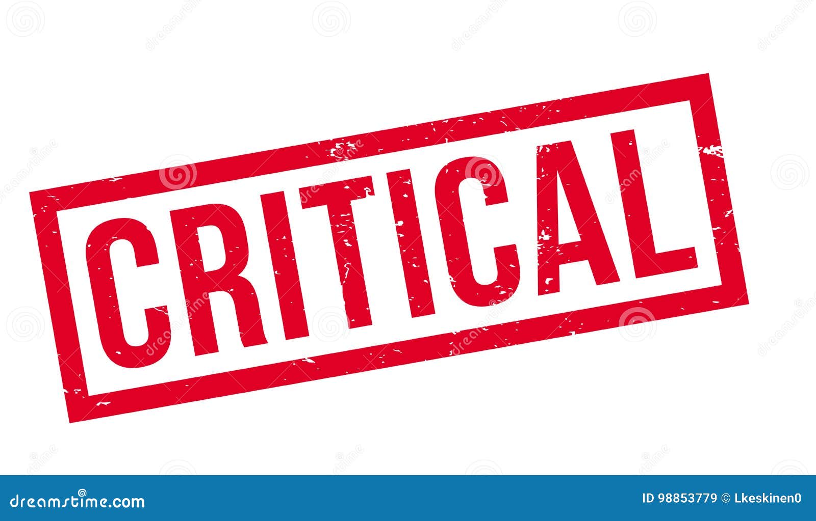 Sello de goma crítico ilustración del vector. Ilustración de serio ...