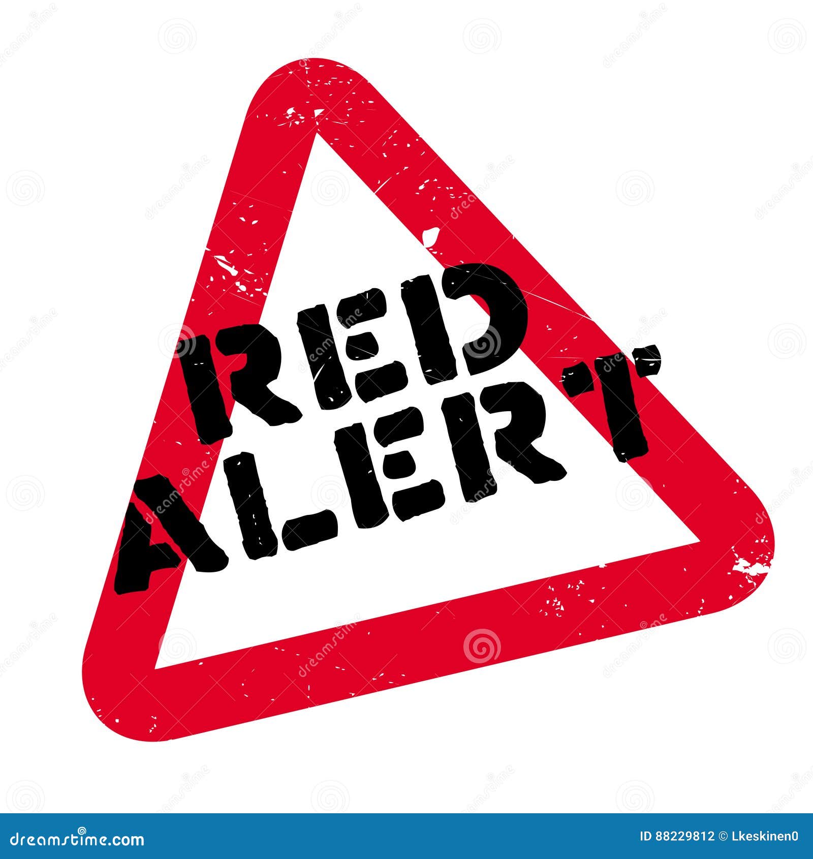 Sello De Goma De La Alerta Roja Stock de ilustración - Ilustración de ...