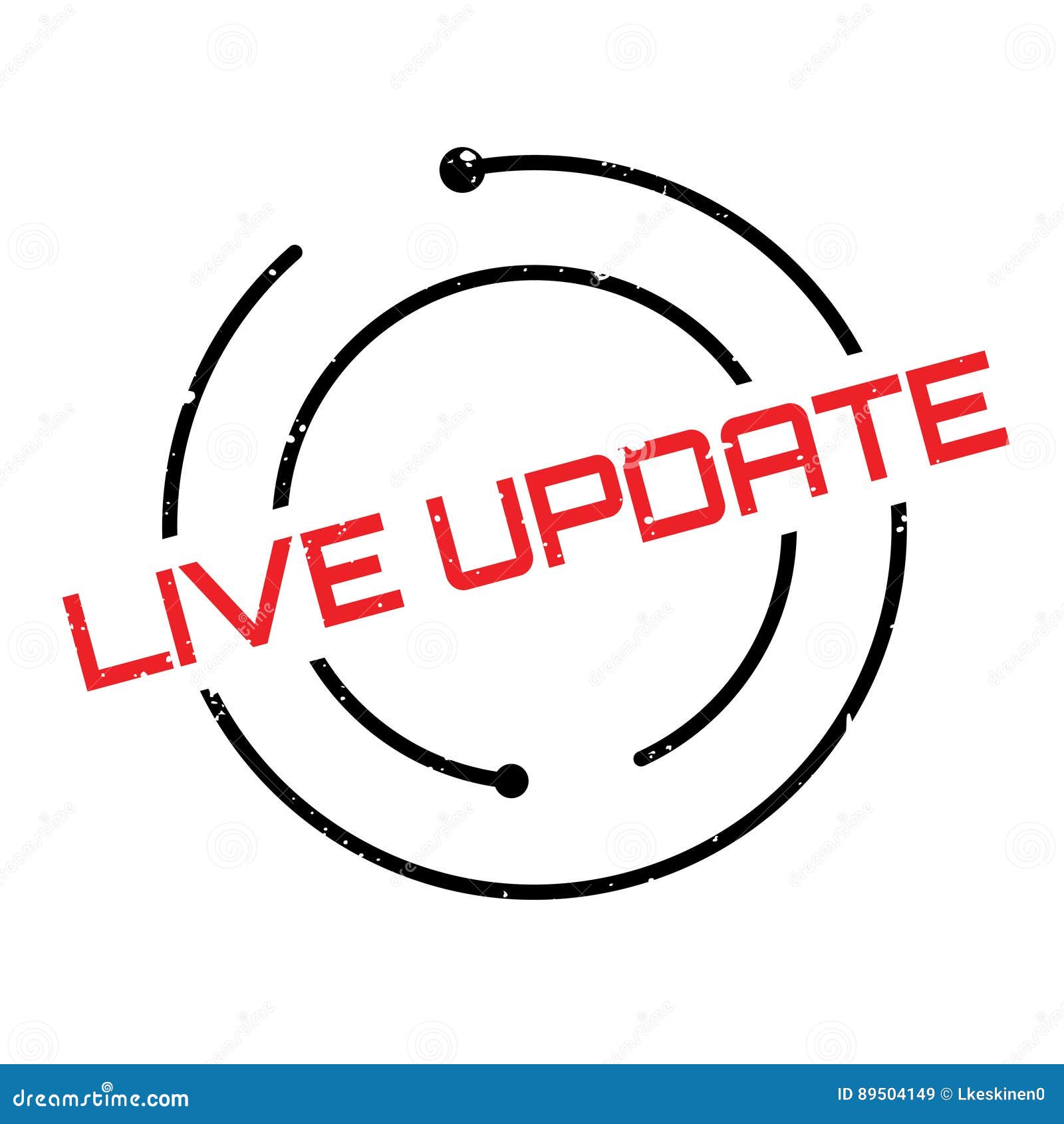 Sello De Goma De Live Update Ilustración del Vector - Ilustración de ...