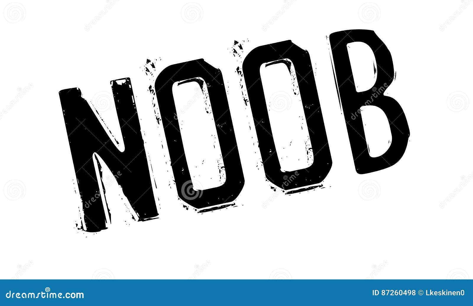 Sello de goma de Noob ilustración del vector. Ilustración de principio ...