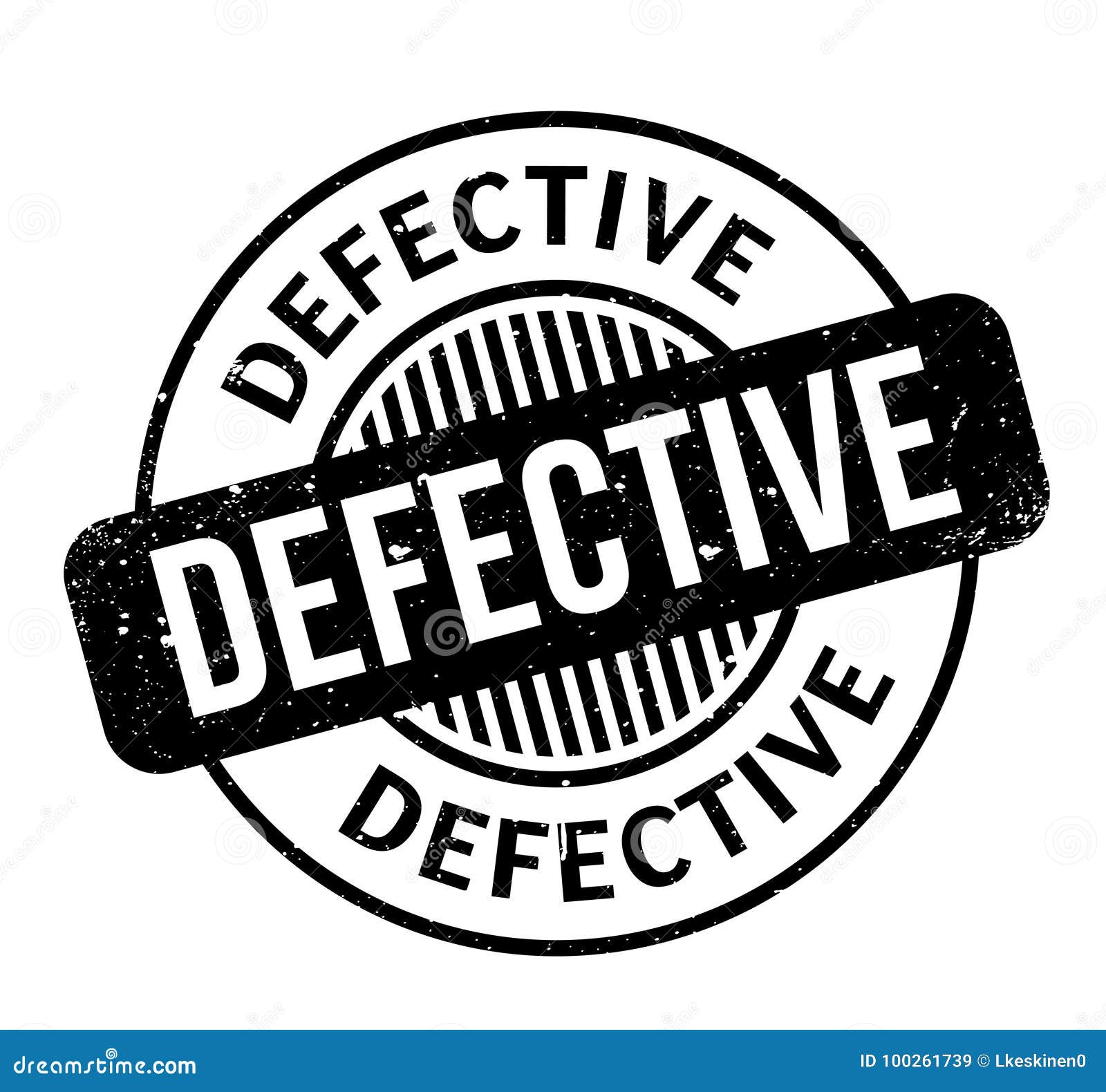 Sello de goma DEFECTUOSO ilustración del vector. Ilustración de ...