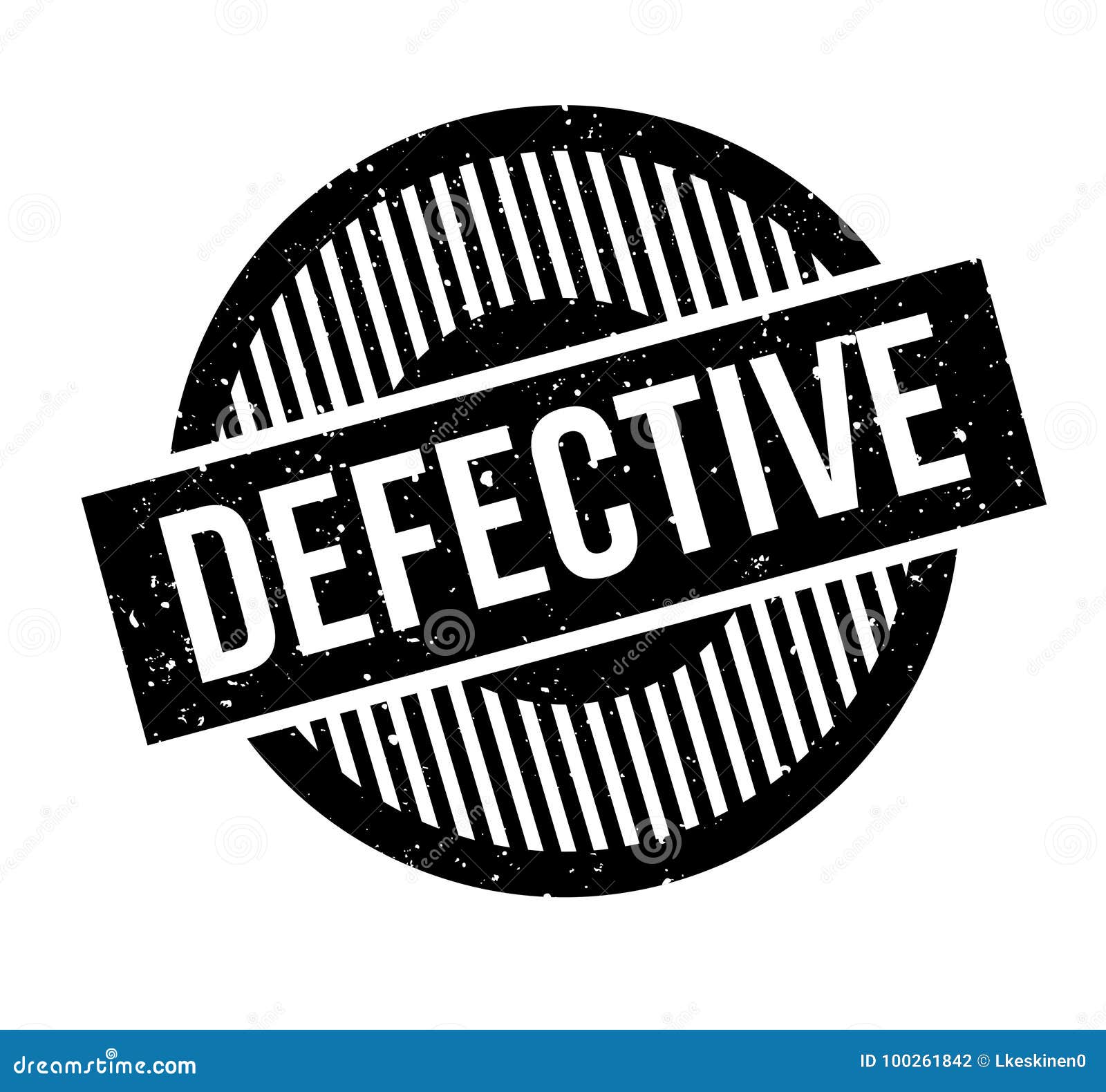 Sello de goma DEFECTUOSO ilustración del vector. Ilustración de control ...