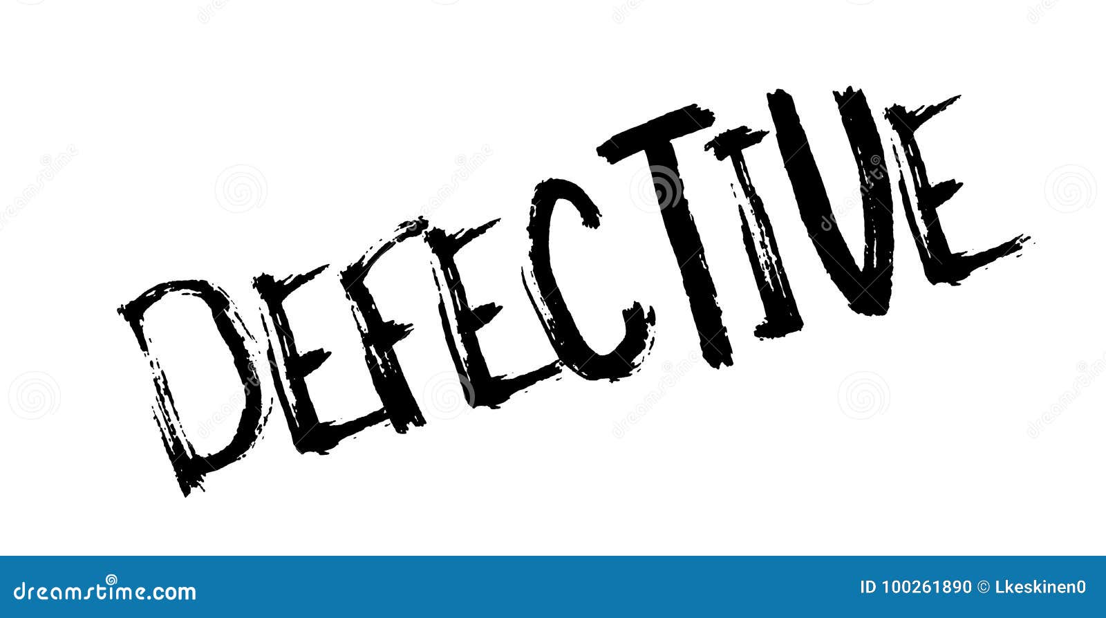 Sello de goma DEFECTUOSO ilustración del vector. Ilustración de defecto ...