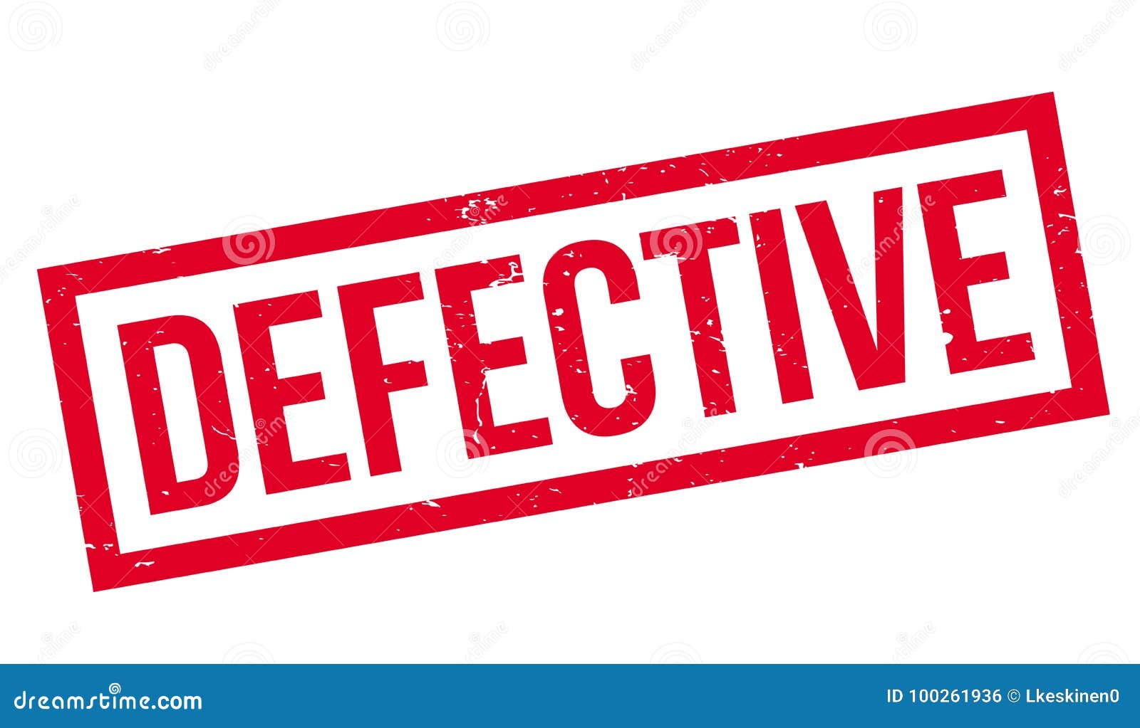 Sello de goma DEFECTUOSO ilustración del vector. Ilustración de ...