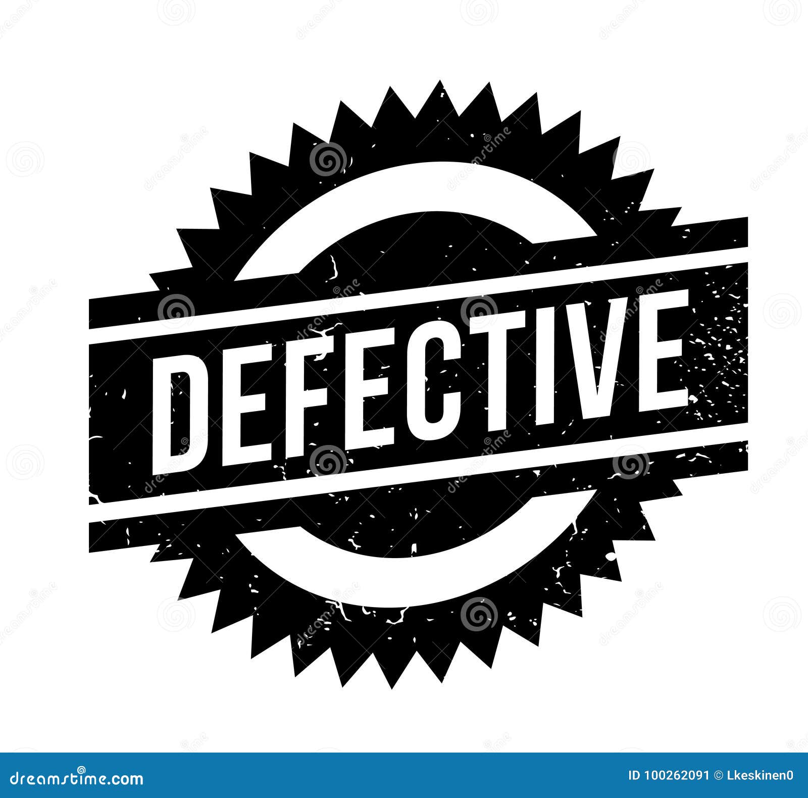 Sello de goma DEFECTUOSO ilustración del vector. Ilustración de ...
