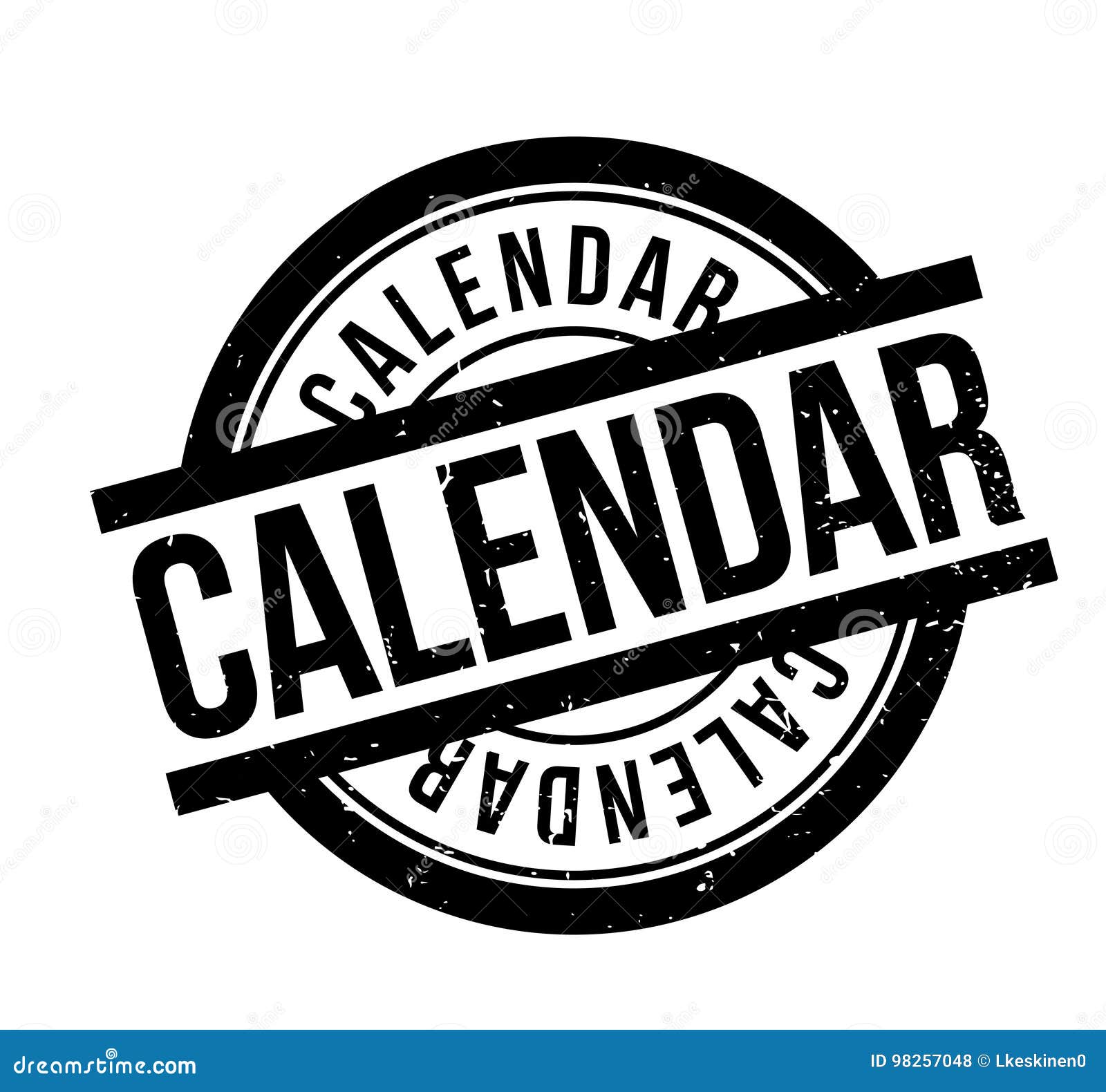 Sello De Goma Del Calendario Ilustración del Vector - Ilustración de ...
