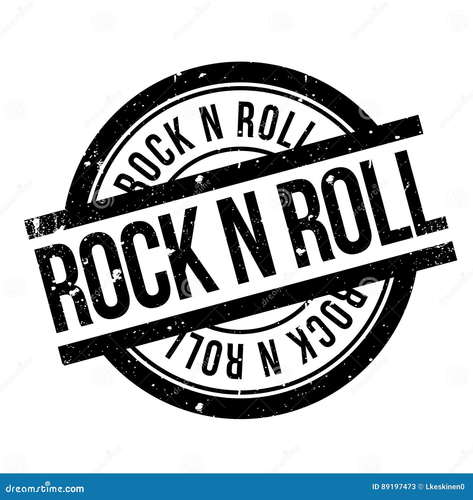 Sello De Goma Del Rollo De La Roca N Ilustración del Vector ...