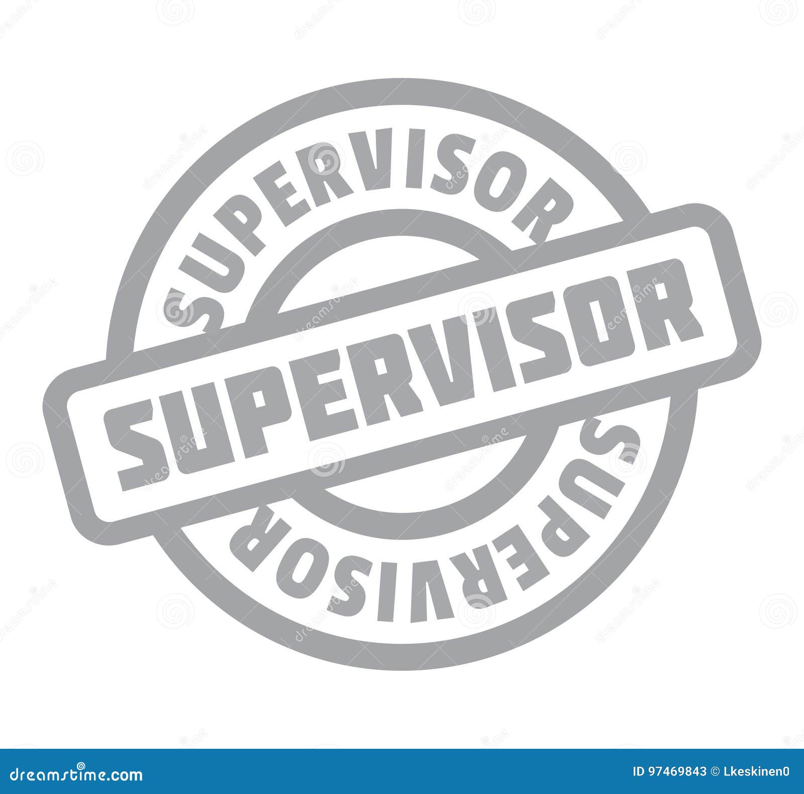 Sello De Goma Del Supervisor Ilustración del Vector - Ilustración de ...