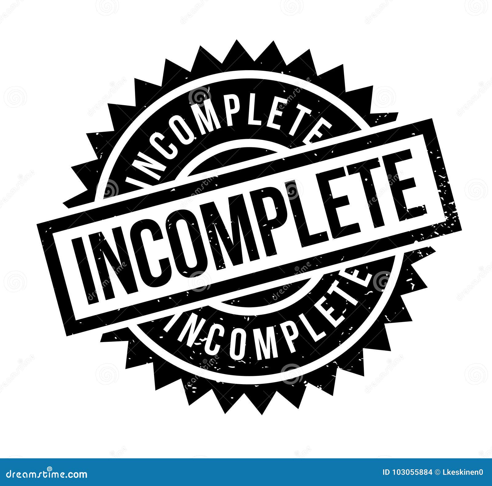 Sello de goma incompleto ilustración del vector. Ilustración de muestra ...