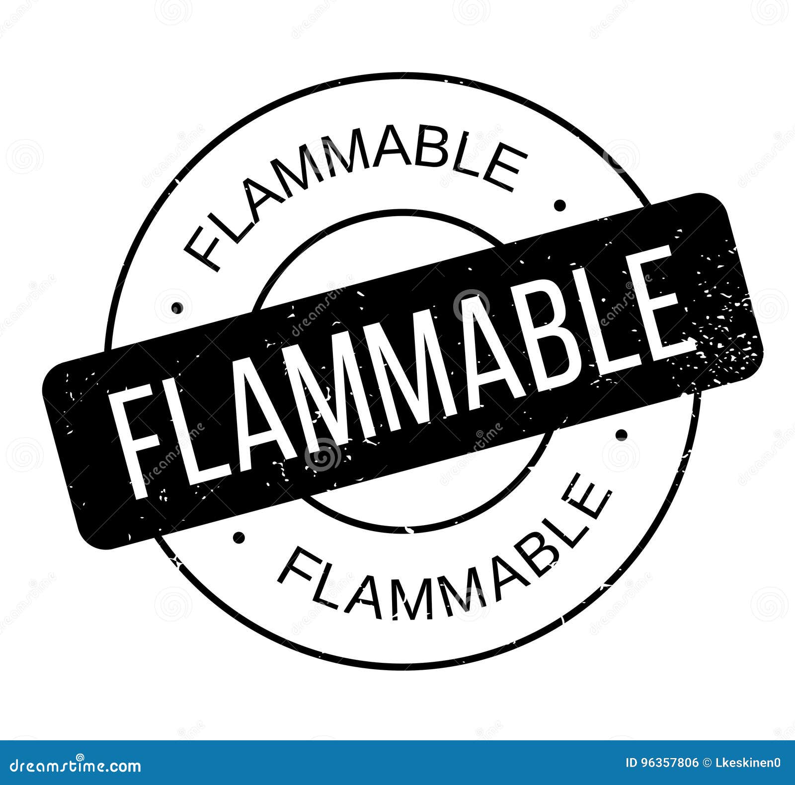 Sello de goma inflamable ilustración del vector. Ilustración de aviso ...