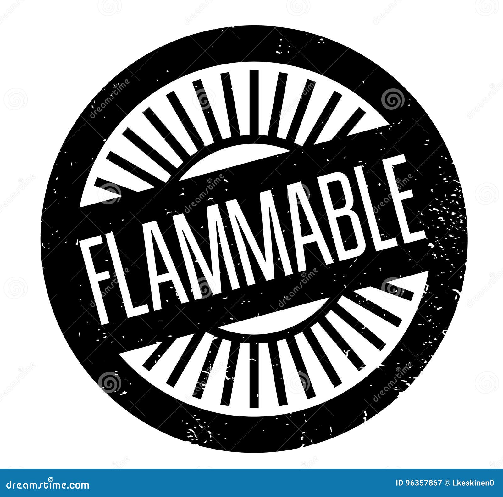 Sello de goma inflamable ilustración del vector. Ilustración de aviso ...