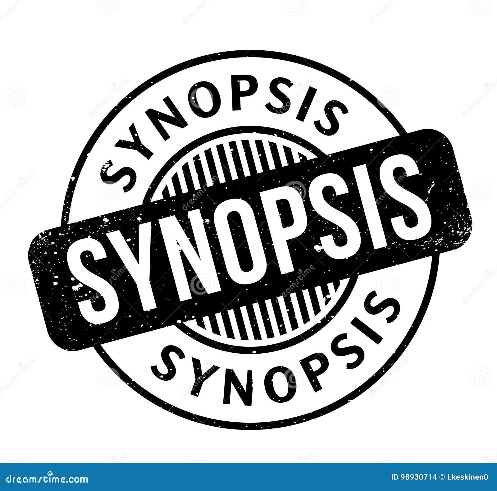 Sello De Goma De La Sinopsis Ilustración del Vector - Ilustración de ...