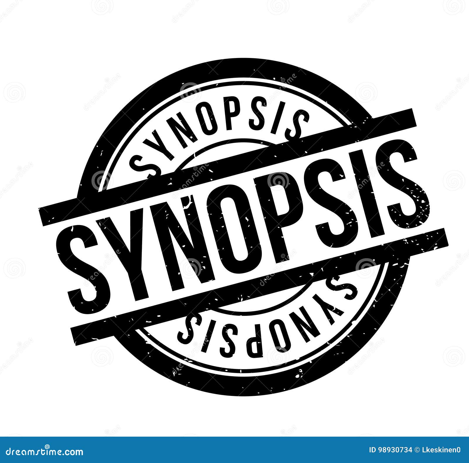 Sello De Goma De La Sinopsis Ilustración del Vector - Ilustración de ...