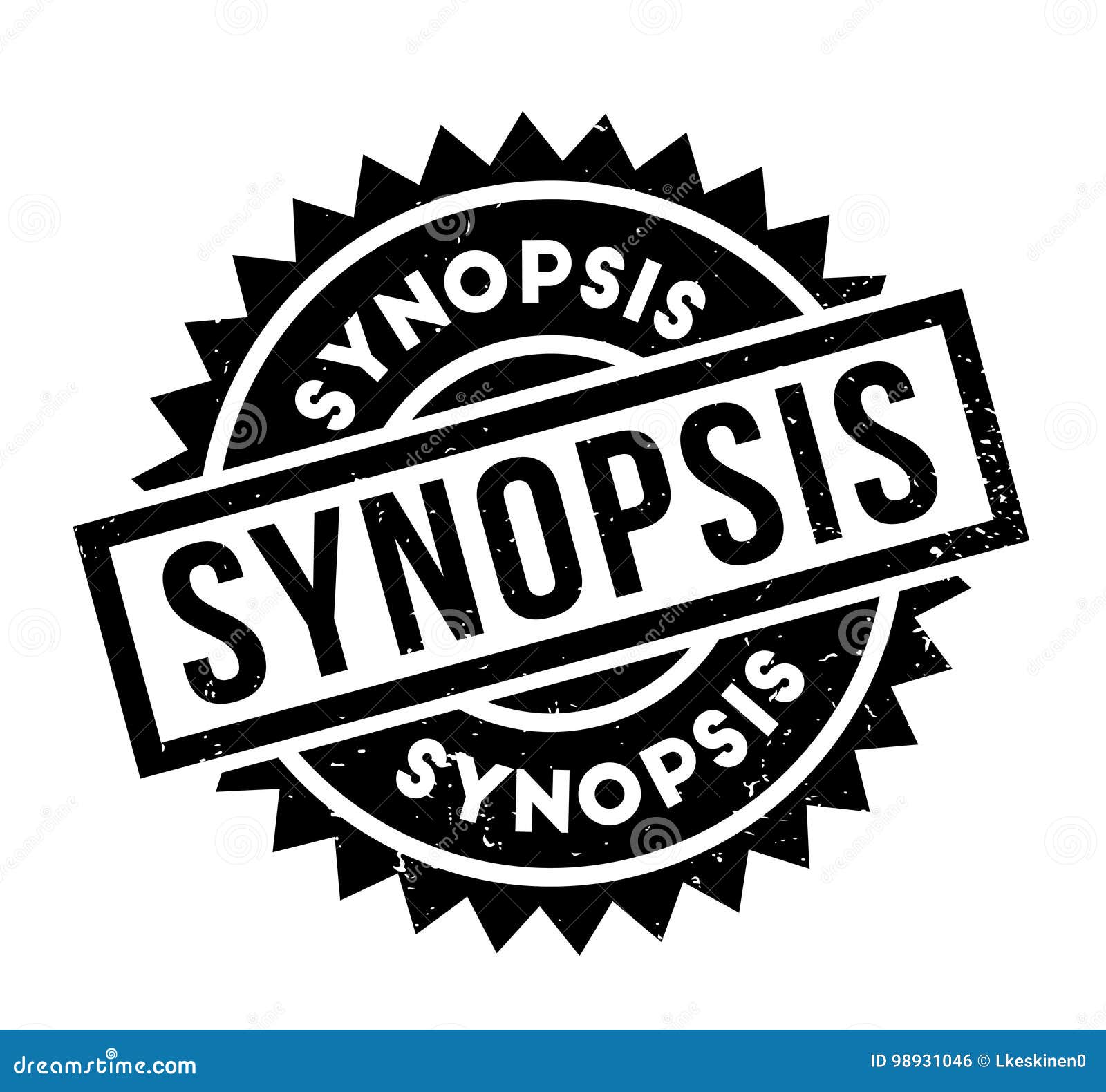 Sello De Goma De La Sinopsis Ilustración del Vector - Ilustración de ...