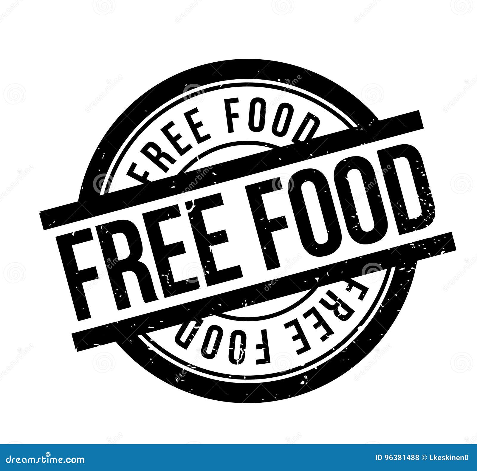 Sello De Goma Libre De La Comida Ilustración del Vector - Ilustración ...
