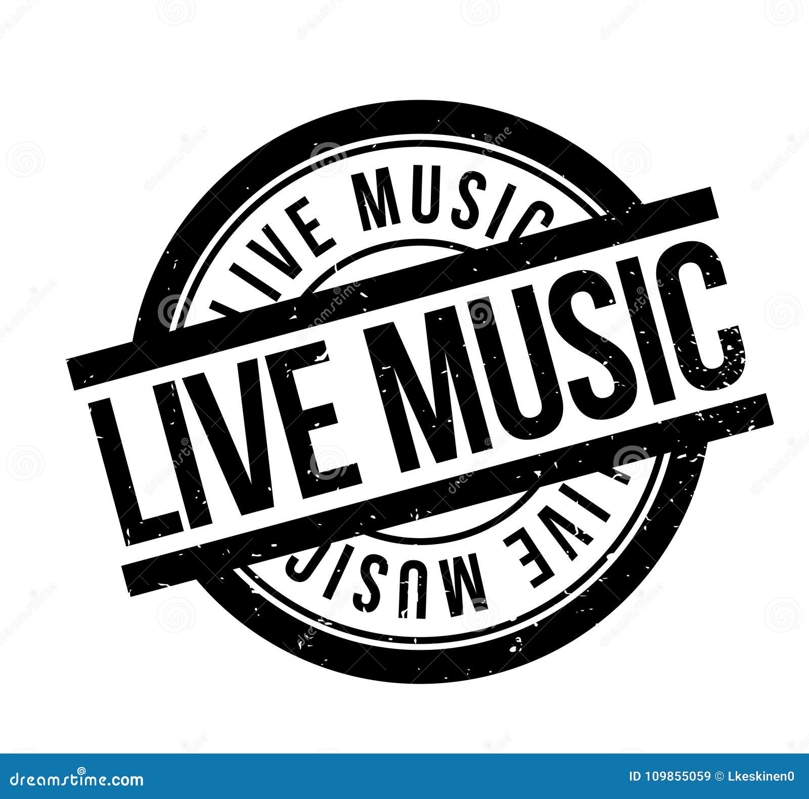 Sello De Goma De Live Music Ilustración del Vector - Ilustración de ...