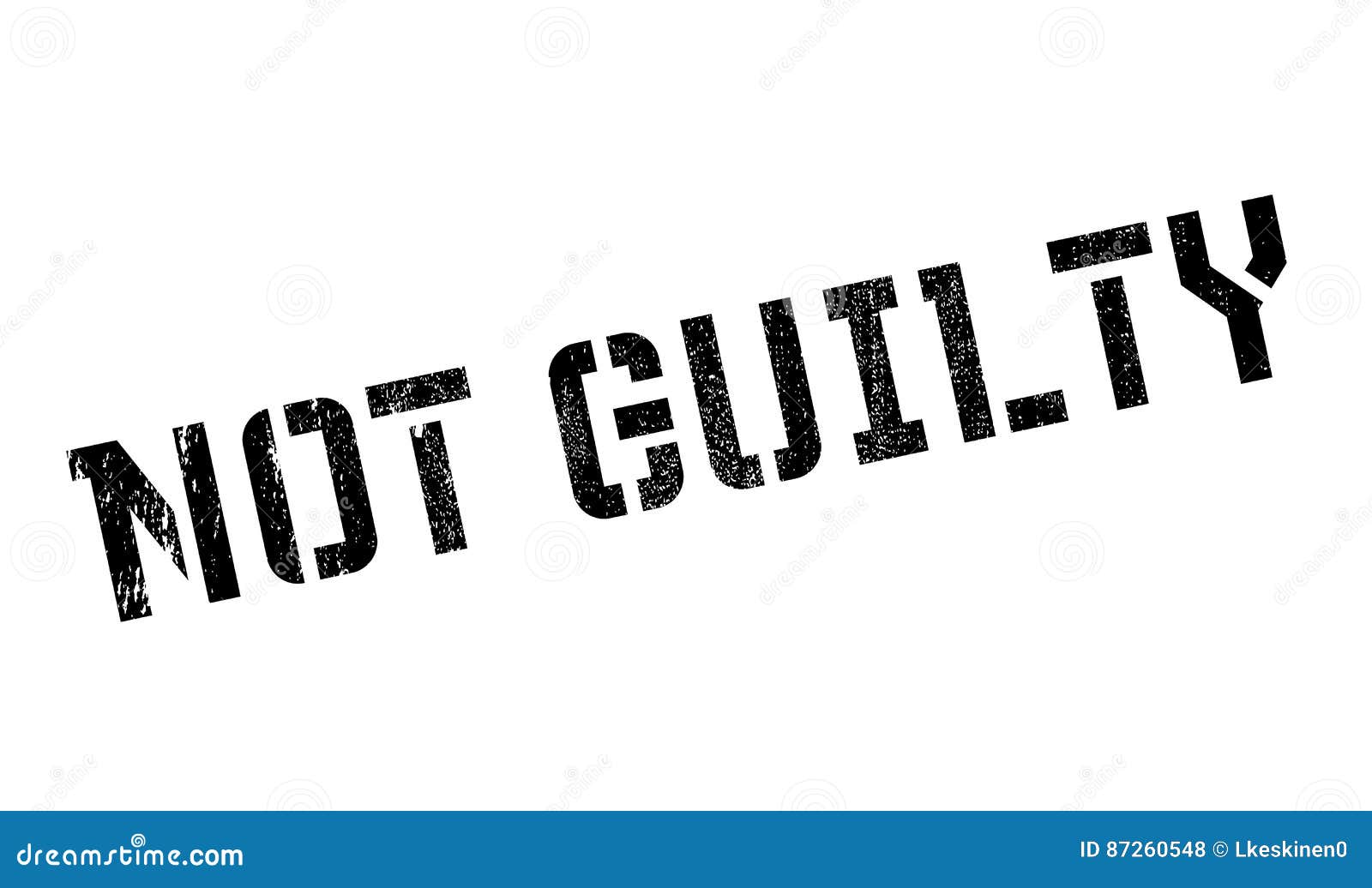 Sello de goma no culpable ilustración del vector. Ilustración de ...