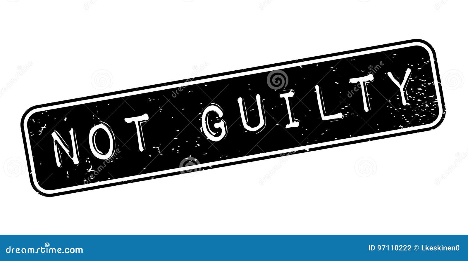 Sello de goma no culpable ilustración del vector. Ilustración de objeto ...