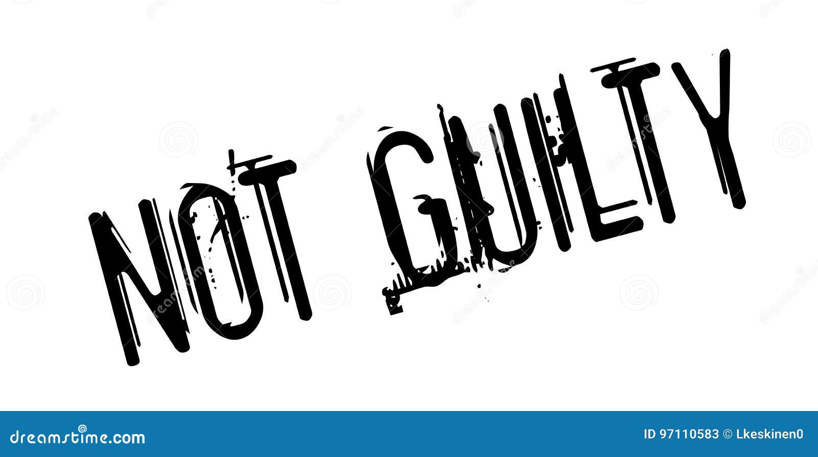 Sello de goma no culpable ilustración del vector. Ilustración de ...