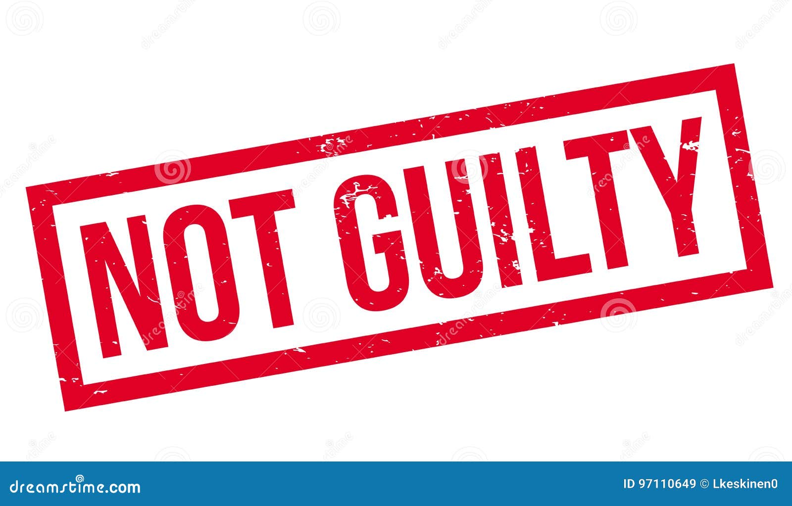 Sello de goma no culpable ilustración del vector. Ilustración de icono ...