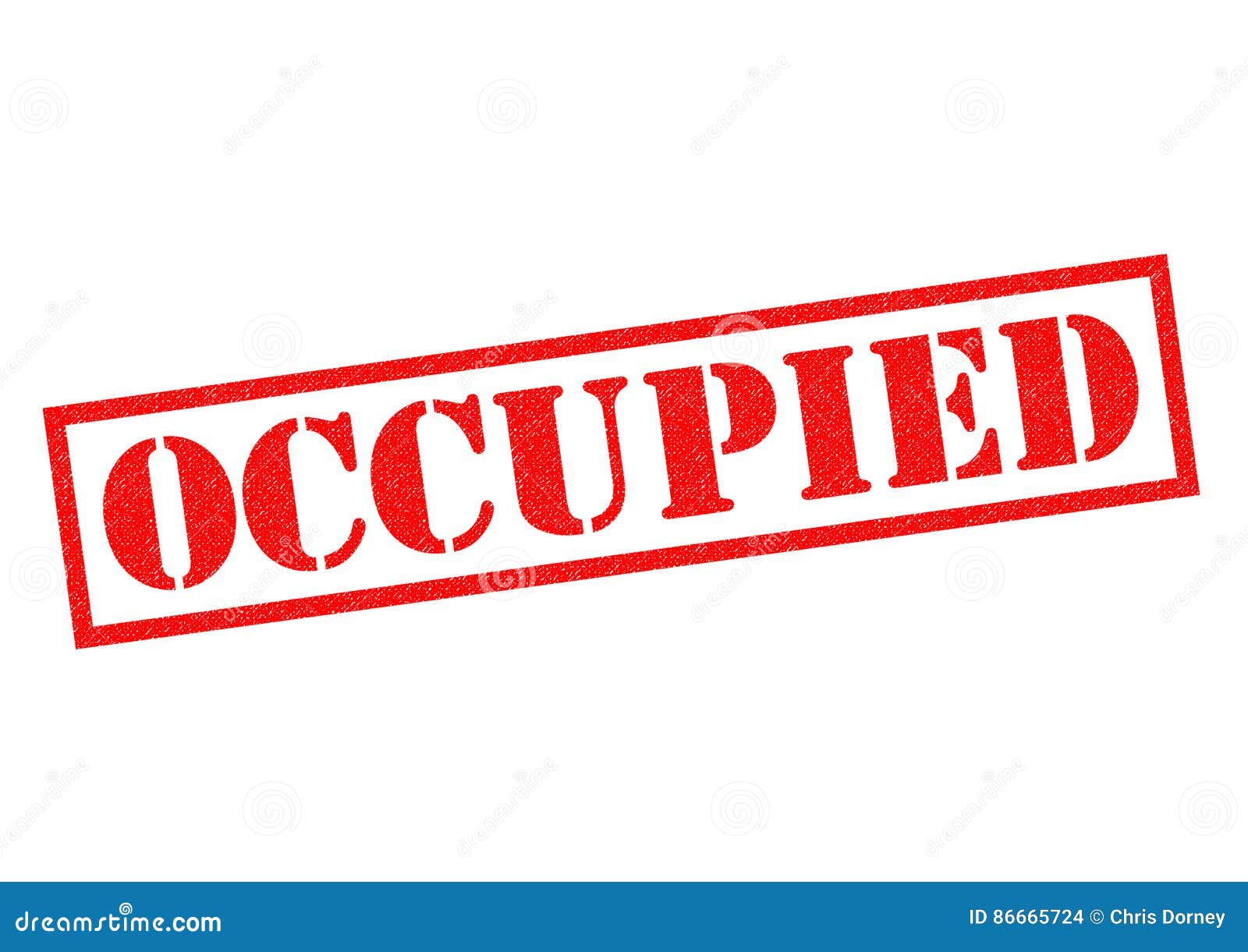 Sello de goma ocupado stock de ilustración. Ilustración de blanco ...