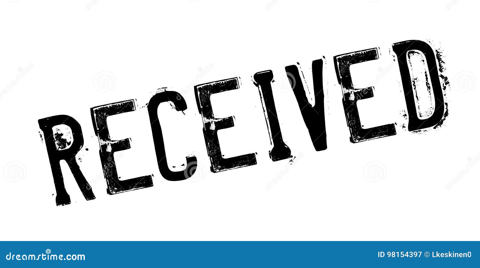 Sello de goma recibido ilustración del vector. Ilustración de ...