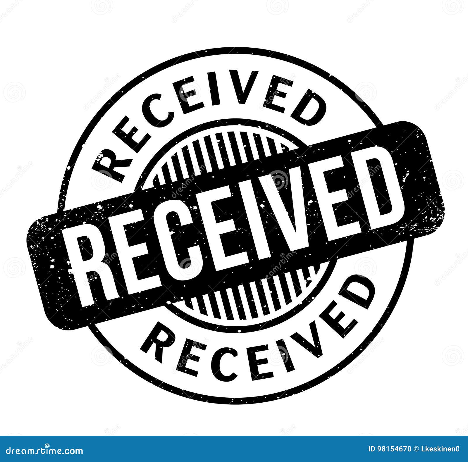Sello de goma recibido ilustración del vector. Ilustración de insignias ...