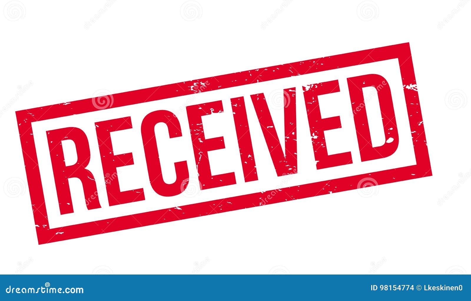Sello de goma recibido ilustración del vector. Ilustración de ...